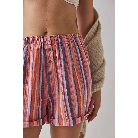 Free People | Shorts | Free People Sunday Morning Boxer Shorts Pink ...